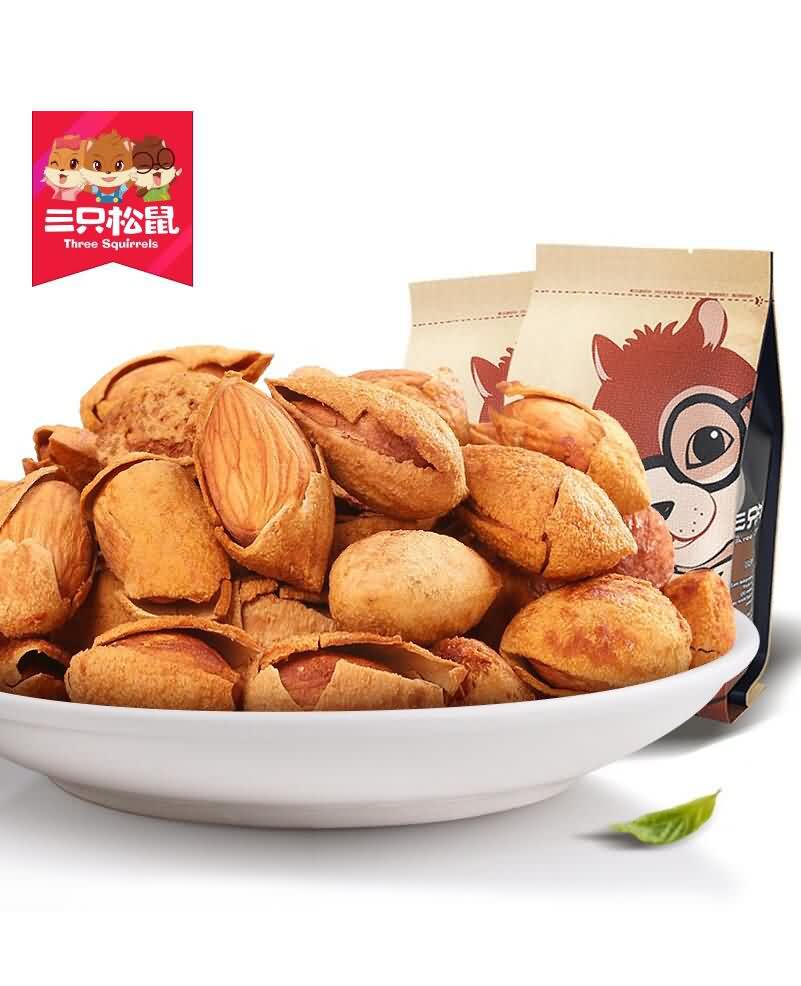 Three Squirrels Hand Stripping Almond 185g 三只松鼠手剥巴旦木 235克 Three Squirrels Hand Stripping Almond ...