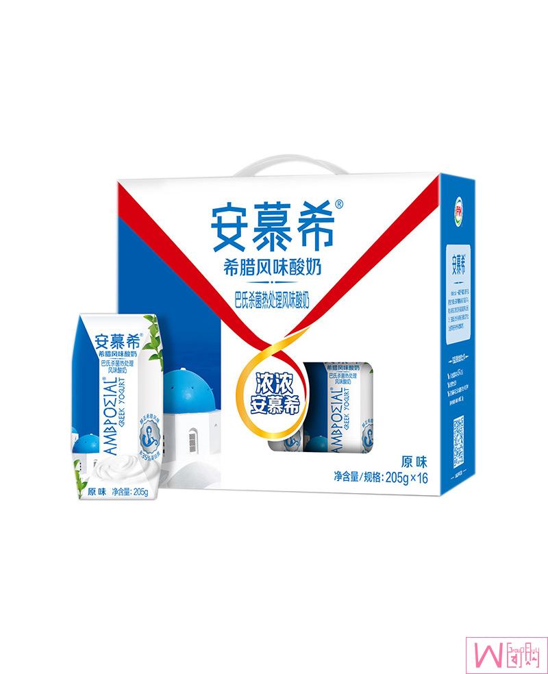 伊利 安慕希酸奶 原味 205g/12盒/整箱 Yi Li An Mu Xi Ambpoeial Greek Flavered Yogurt - Original - 1 Box ...